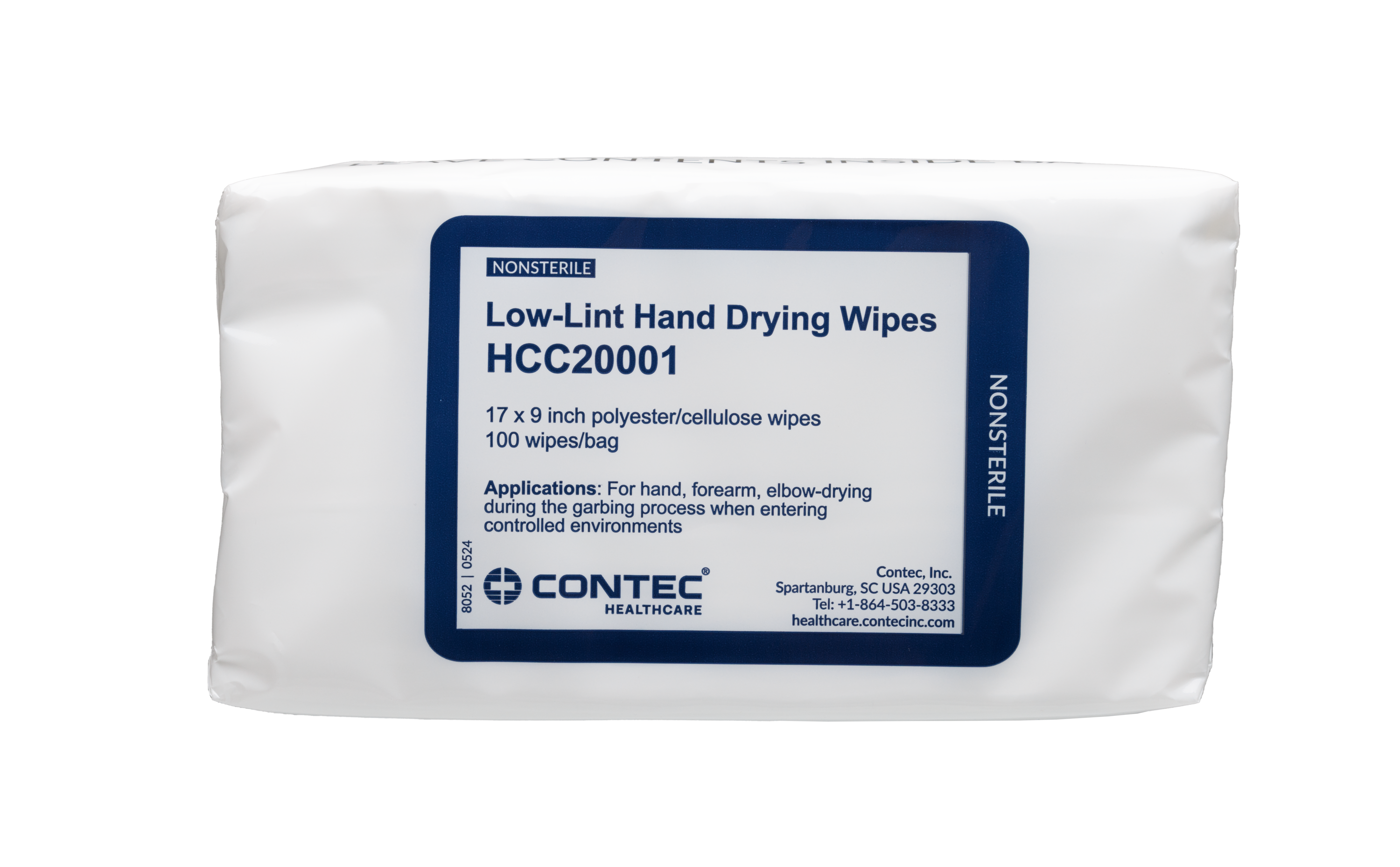 Contec Healthcare Low-Lint Hand Drying Wipes