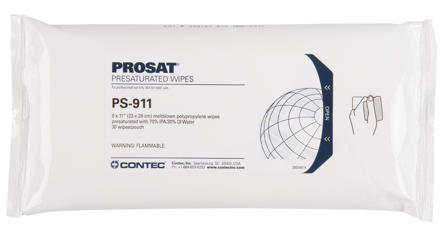 PROSAT® Meltblown Polypropylene Wipes (PS-911) | Contec Cleanroom