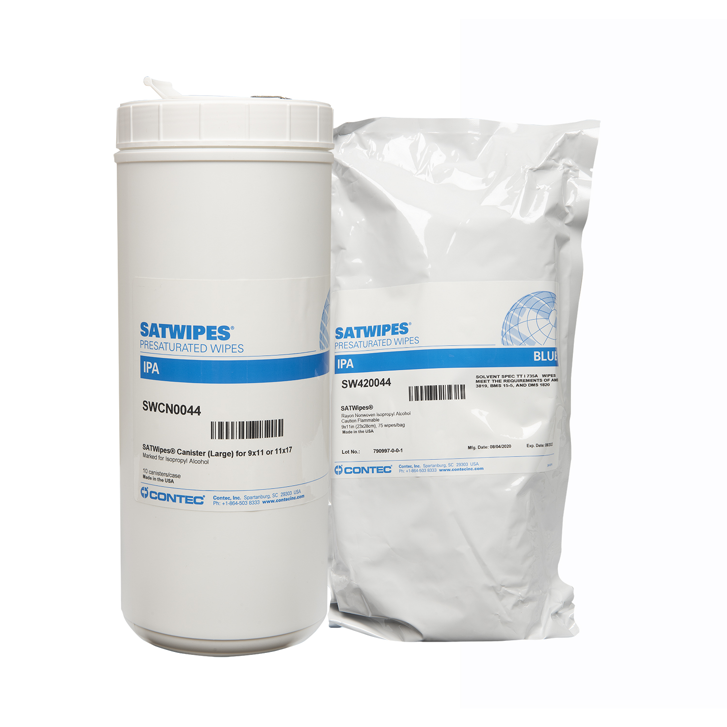 SATWIPES® Wipes Nonwoven wipes presaturated with isopropanol